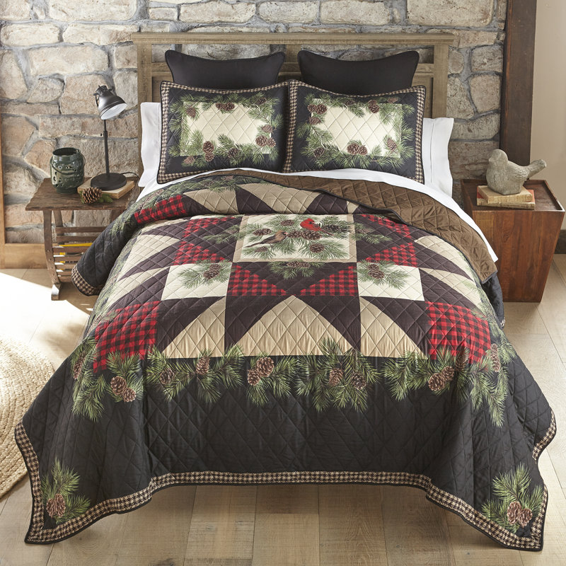 Donna Sharp Cardinal Pine 3pc Quilted Bedding Set | Wayfair
